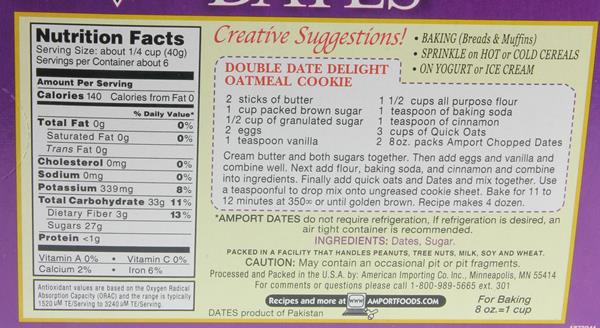 Amport Foods Chopped Dates | Hy-Vee Aisles Online Grocery Shopping