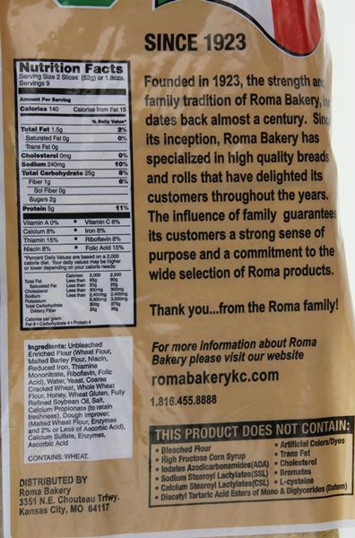 Roma Bakery Honey Wheat Bread | Hy-Vee Aisles Online Grocery Shopping