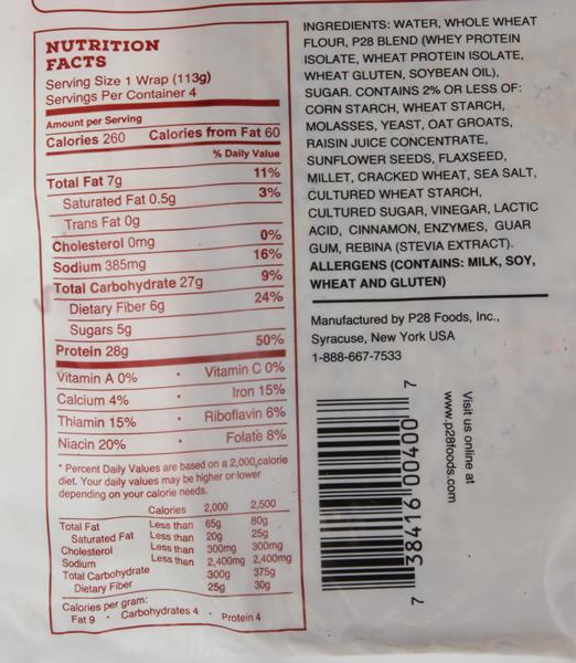 P28 The Original High Protein Wraps 4Ct | Hy-Vee Aisles Online Grocery ...