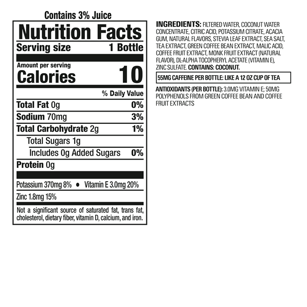 Bai Antioxidant Infused Water Beverage, Madagascar Coconut Mango | Hy ...